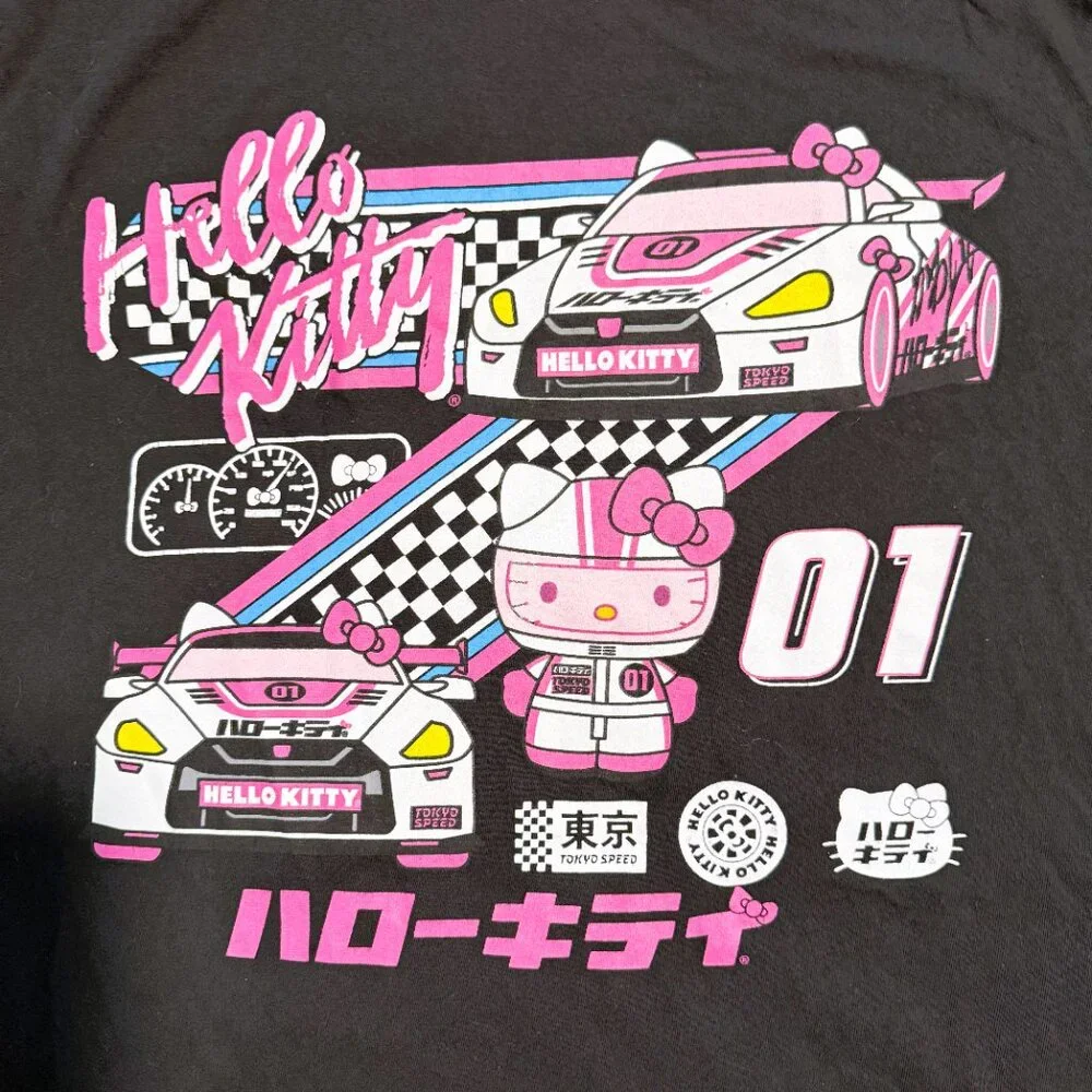 Hello Kitty | Tops | Sanrio Hybrid Tshirt Size Large Hello Kitty Racing ...